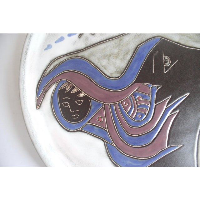Large Vintage Mara Mexican Pottery Clay Wall Plate, Art Signed by ...