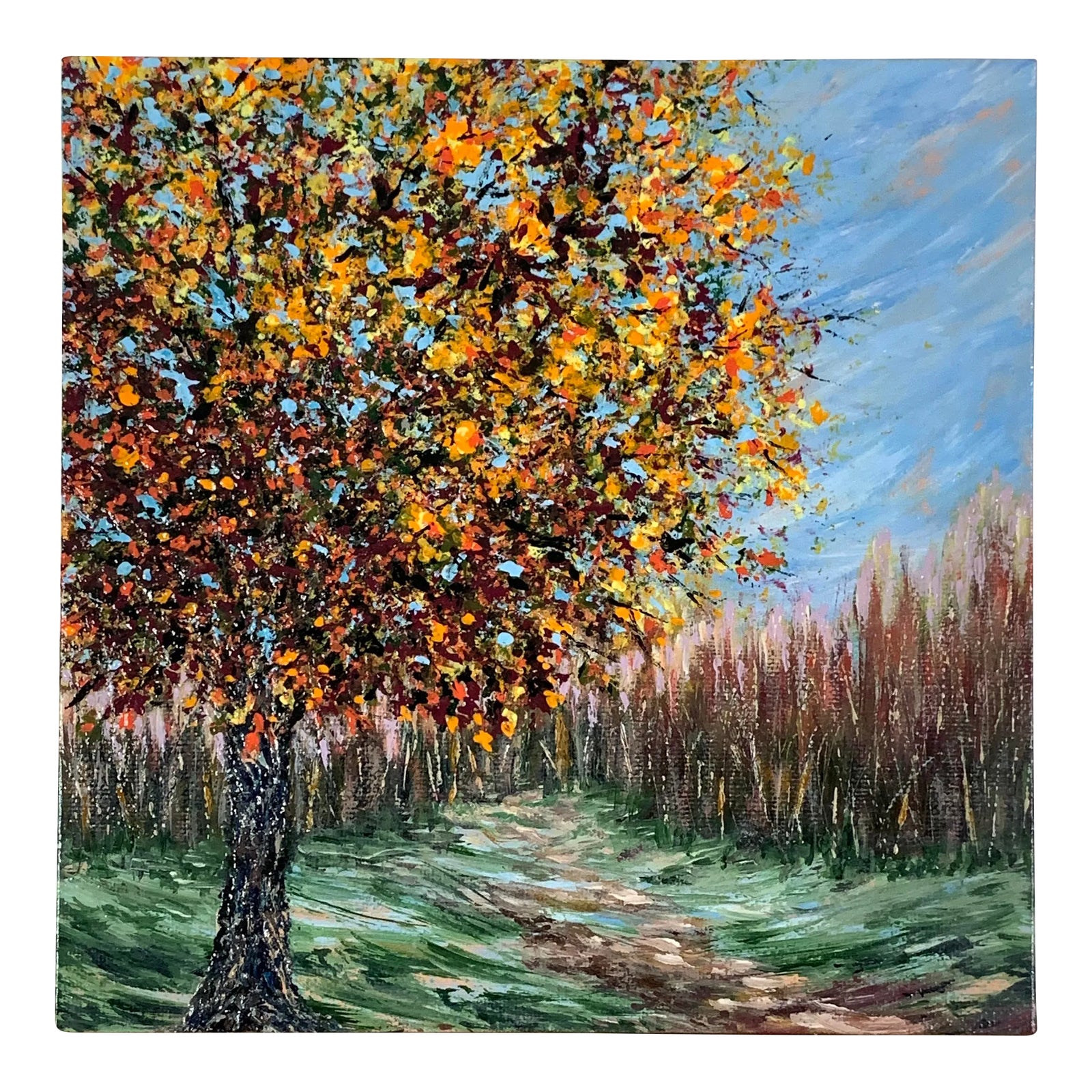 "Autumn Leaves" Contemporary Original Impressionist Style Landscape ...