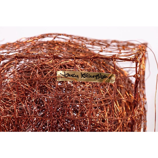 Nancy Koenigsberg Modernist Contemporary Copper Cube and Ball Sculpture ...