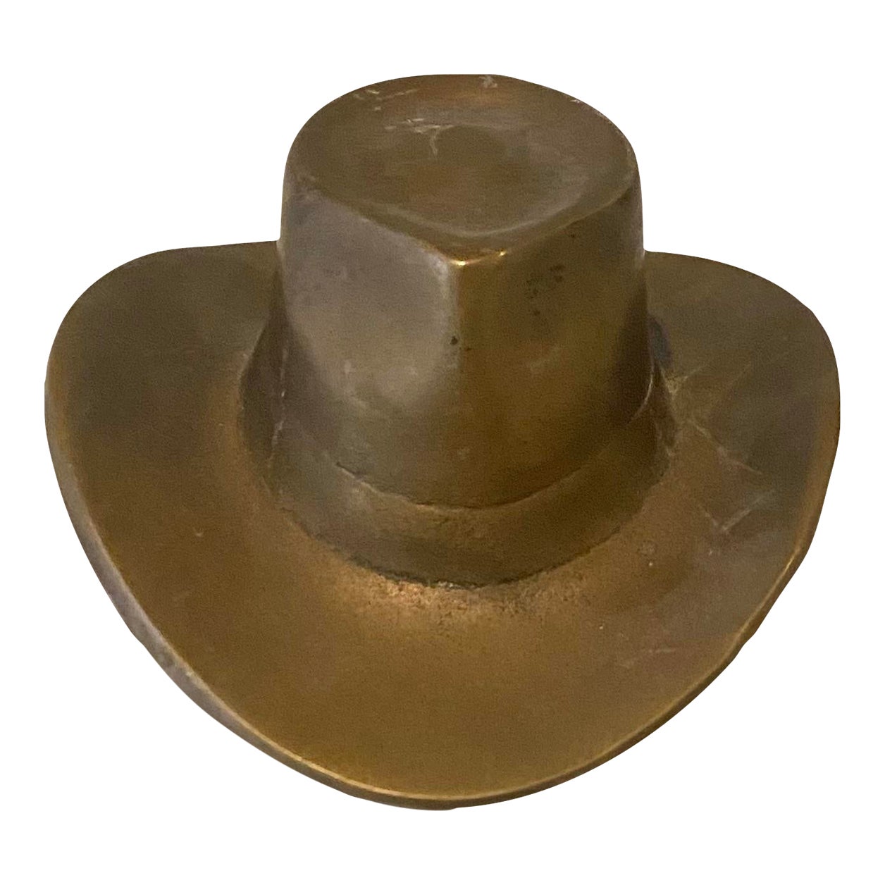 Vintage Brass Cowboy Hat | Chairish