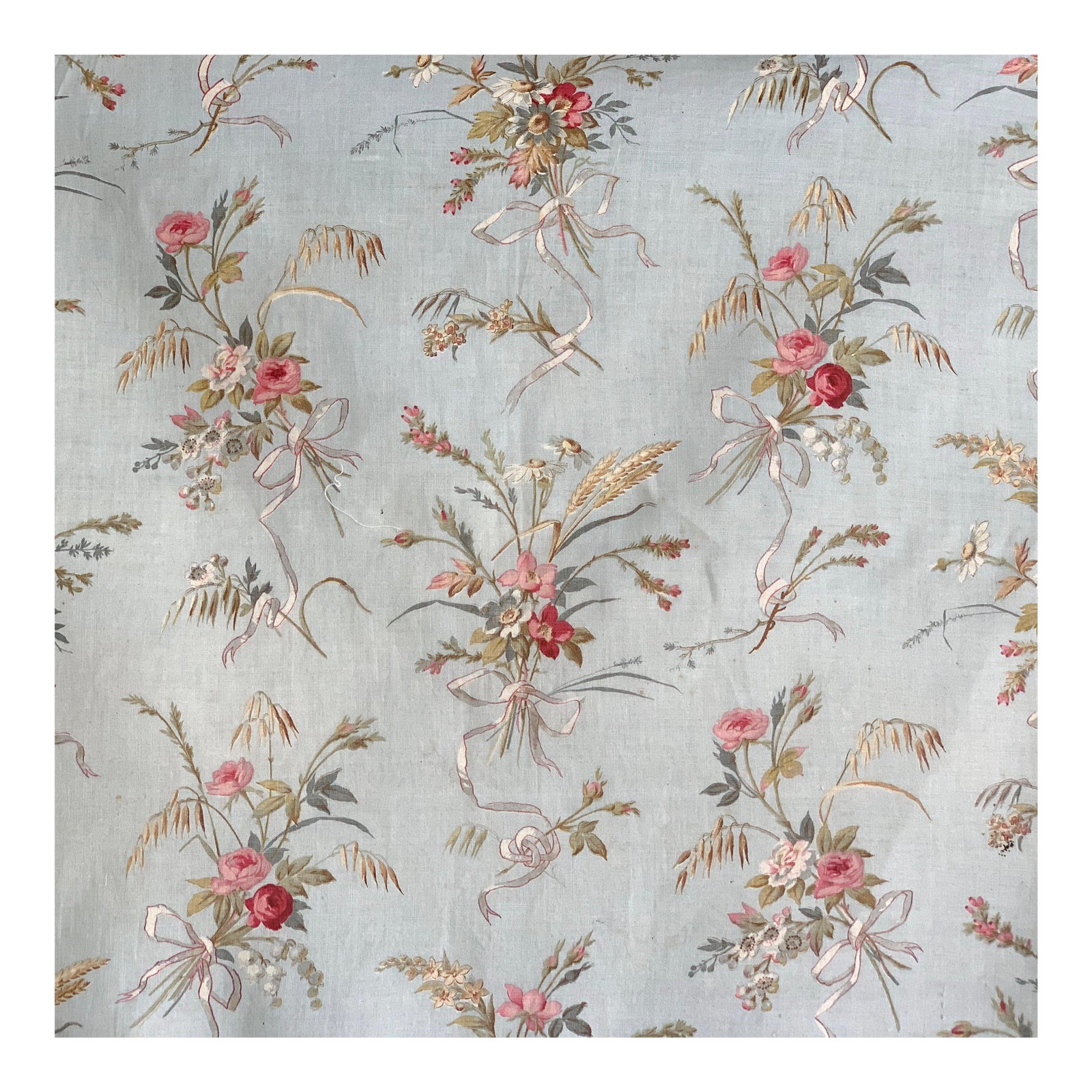 Shabby Chic French Floral Fabric | Chairish
