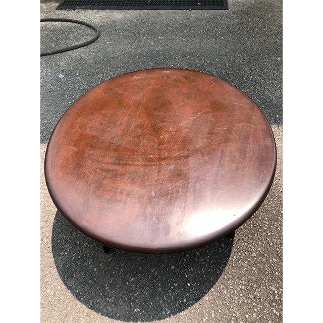 Heywood Wakefield Swivel Round Coffee Table | Chairish