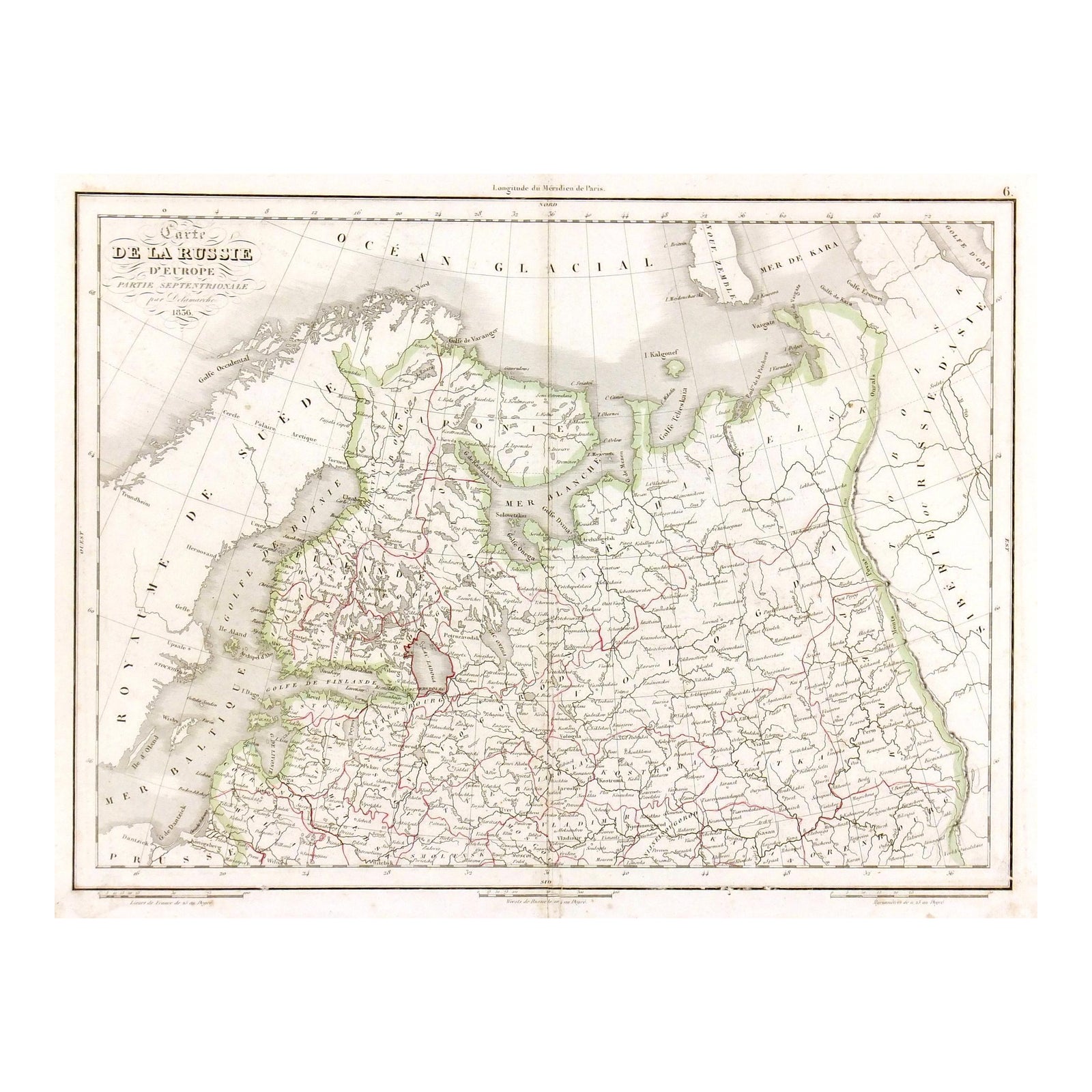 Antique European Russia Map, 1836 | Chairish