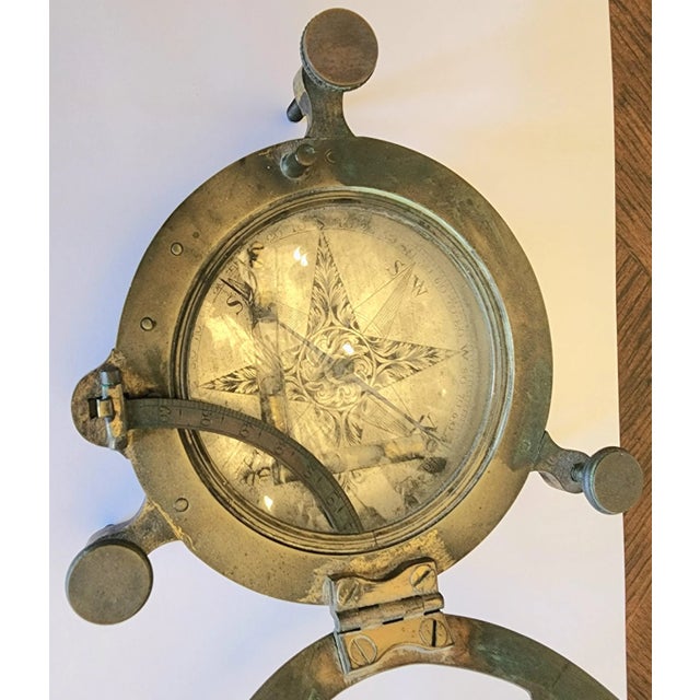 Adam's, London, 18th Century Antique Brass Compass/Sundial, Circa 1745 ...