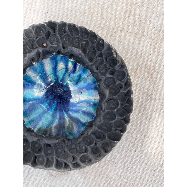 Vintage Volcanic Crater Raku Lava Bowl by Hutch Ceramics Maui | Chairish