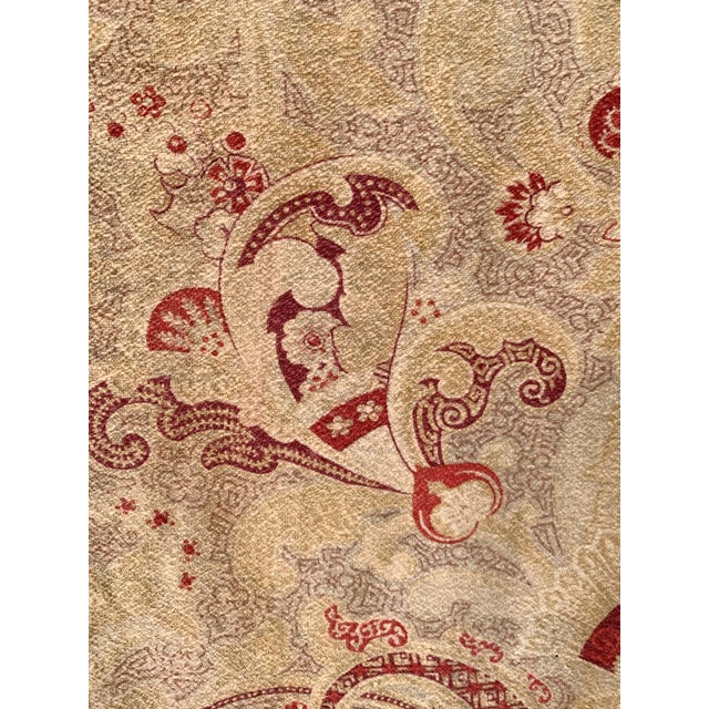French Fabric Cretonne Floral Printed Botanical Heavy Cotton Cloth ...