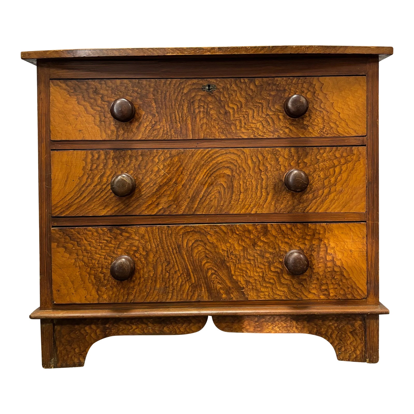 Antique English Scumbled Chest of Drawers | Chairish