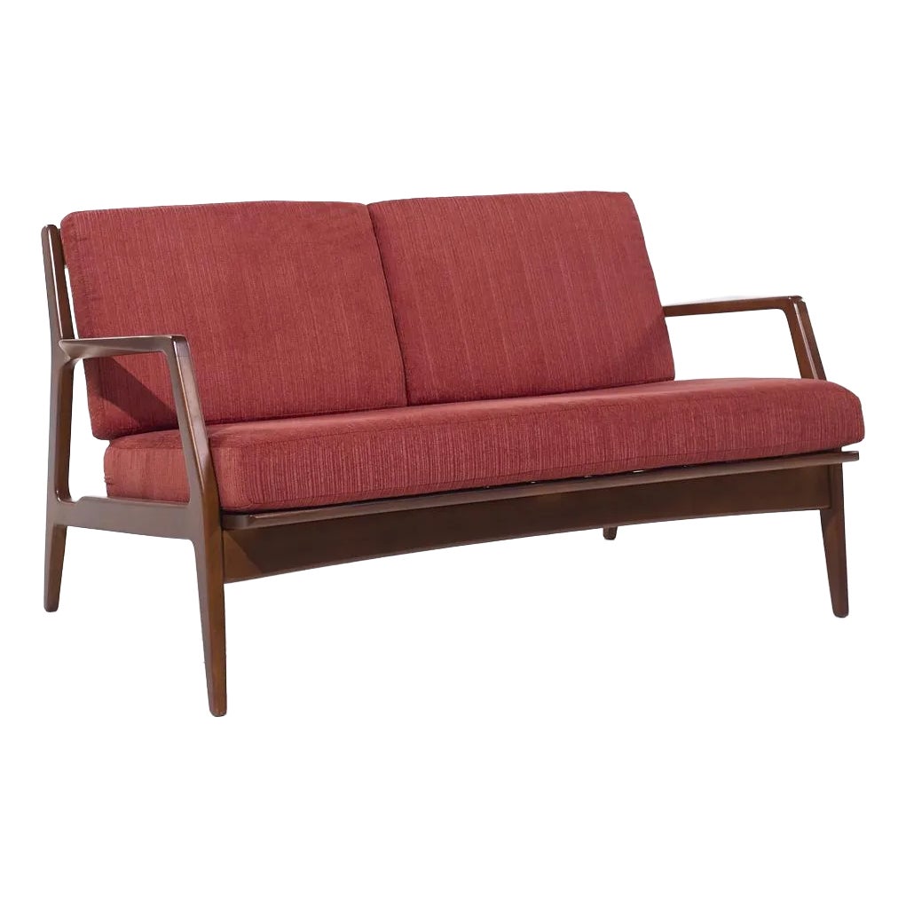 Lawrence Peabody for Selig Mid Century Settee Sofa | Chairish
