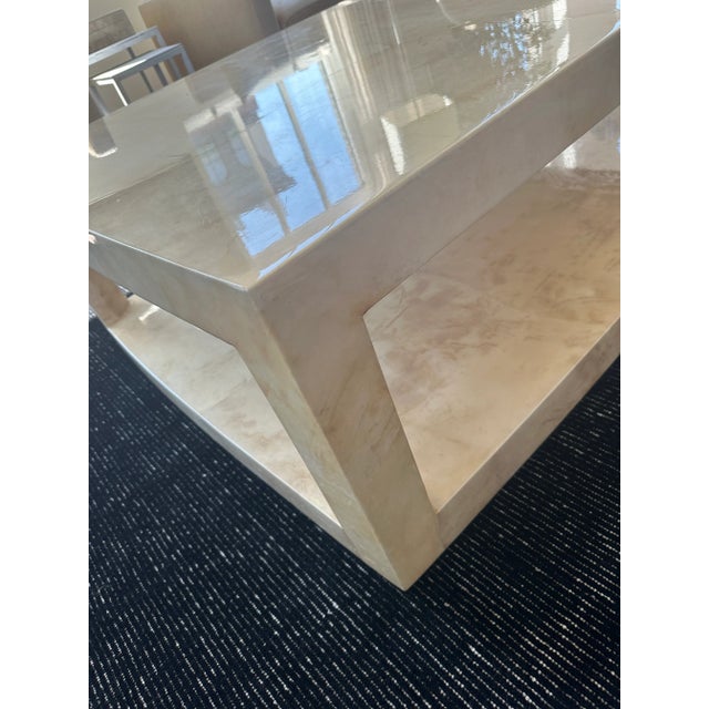 1970s Lacquered Coffee Table in the Style of Karl Springer | Chairish