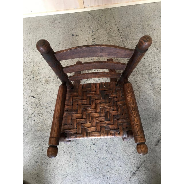 Basket Weave Country Child's Rocking Chair | Chairish