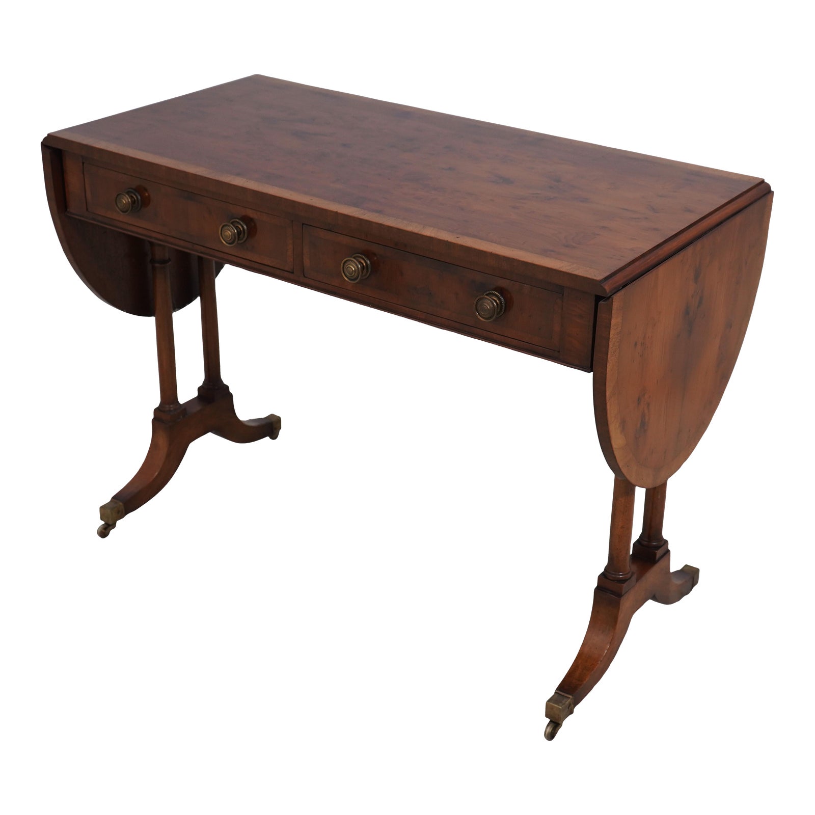Wood & Hogan Bench Made Yew Wood Sofa Table | Chairish