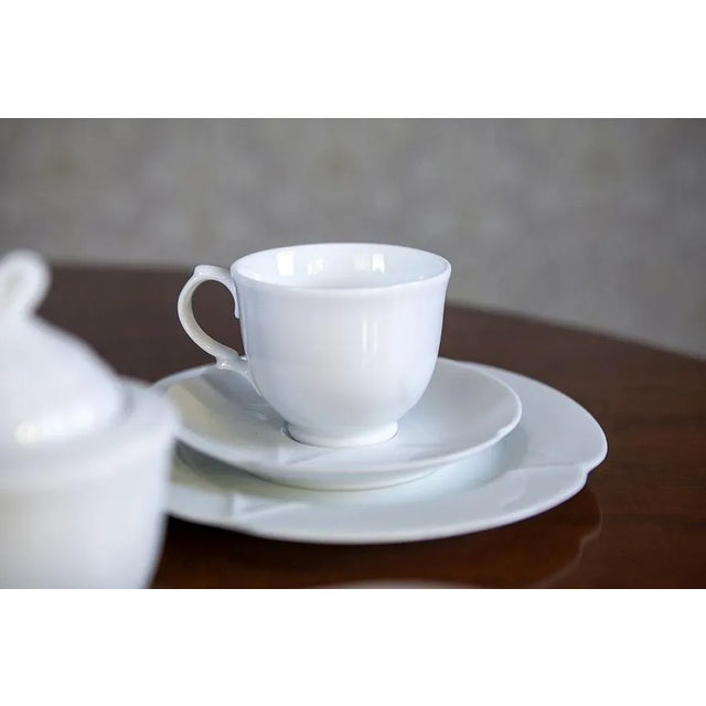 New Porcelain Bogucice Tea Set for 6 People - Perla White- 15 Pieces ...
