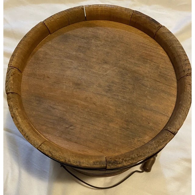 Late 19th Century Country Primitive Antique Firkin Sugar Bucket | Chairish