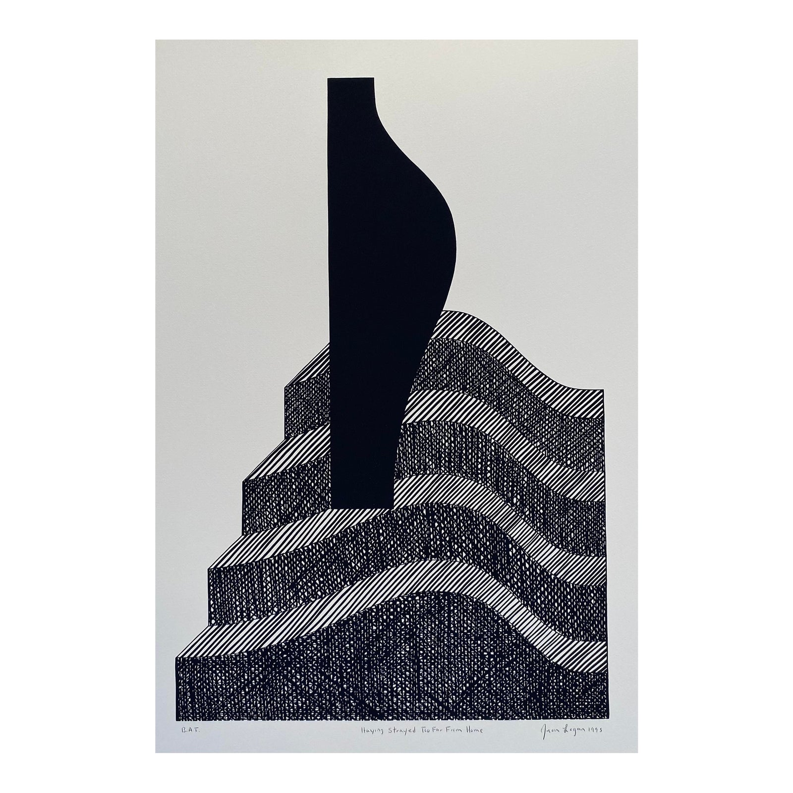 1995 Juan Logan Contemporary Linocut From Rwanda Series | Chairish