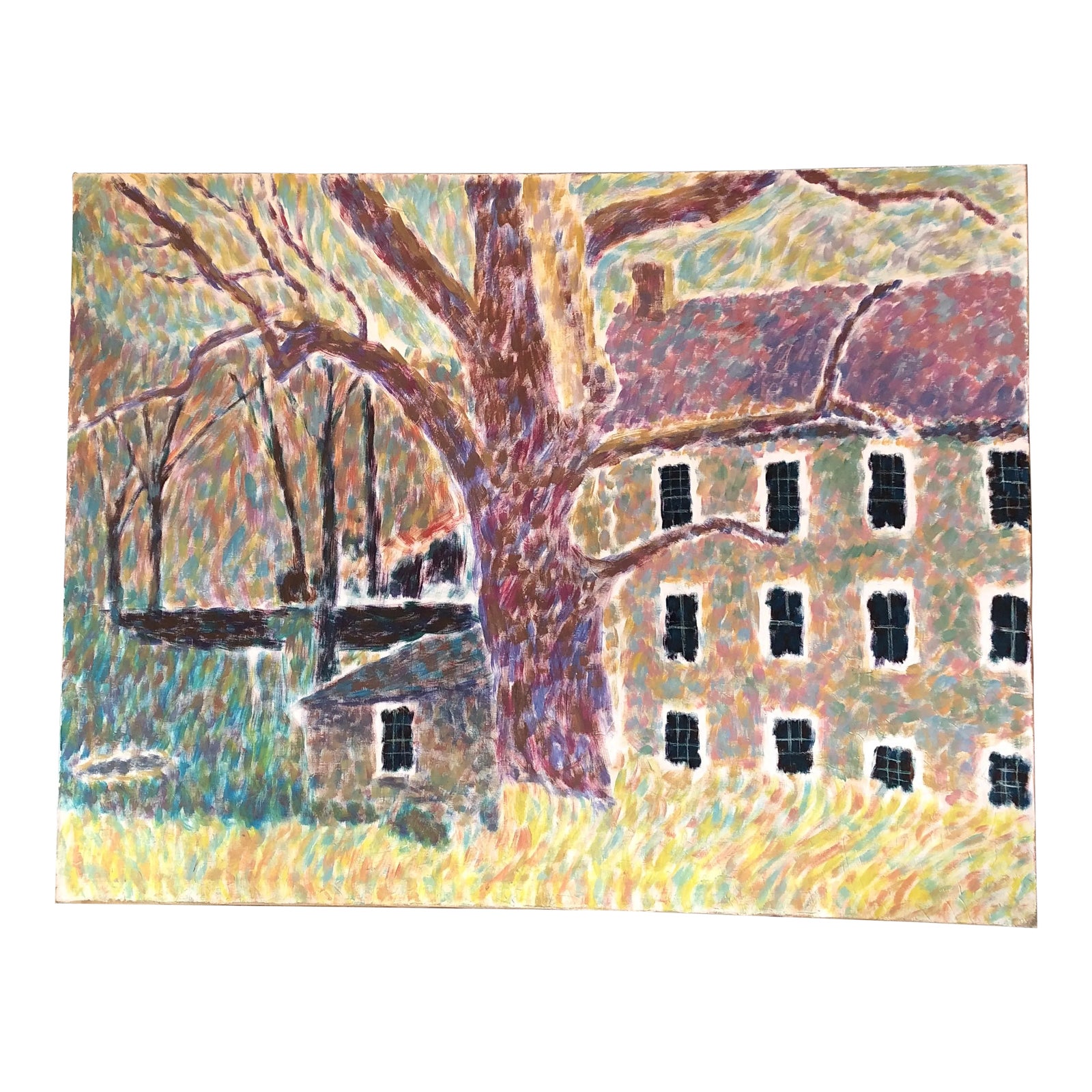 Large Vintage Impressionist Landscape Glenn S.Pearce Listed | Chairish
