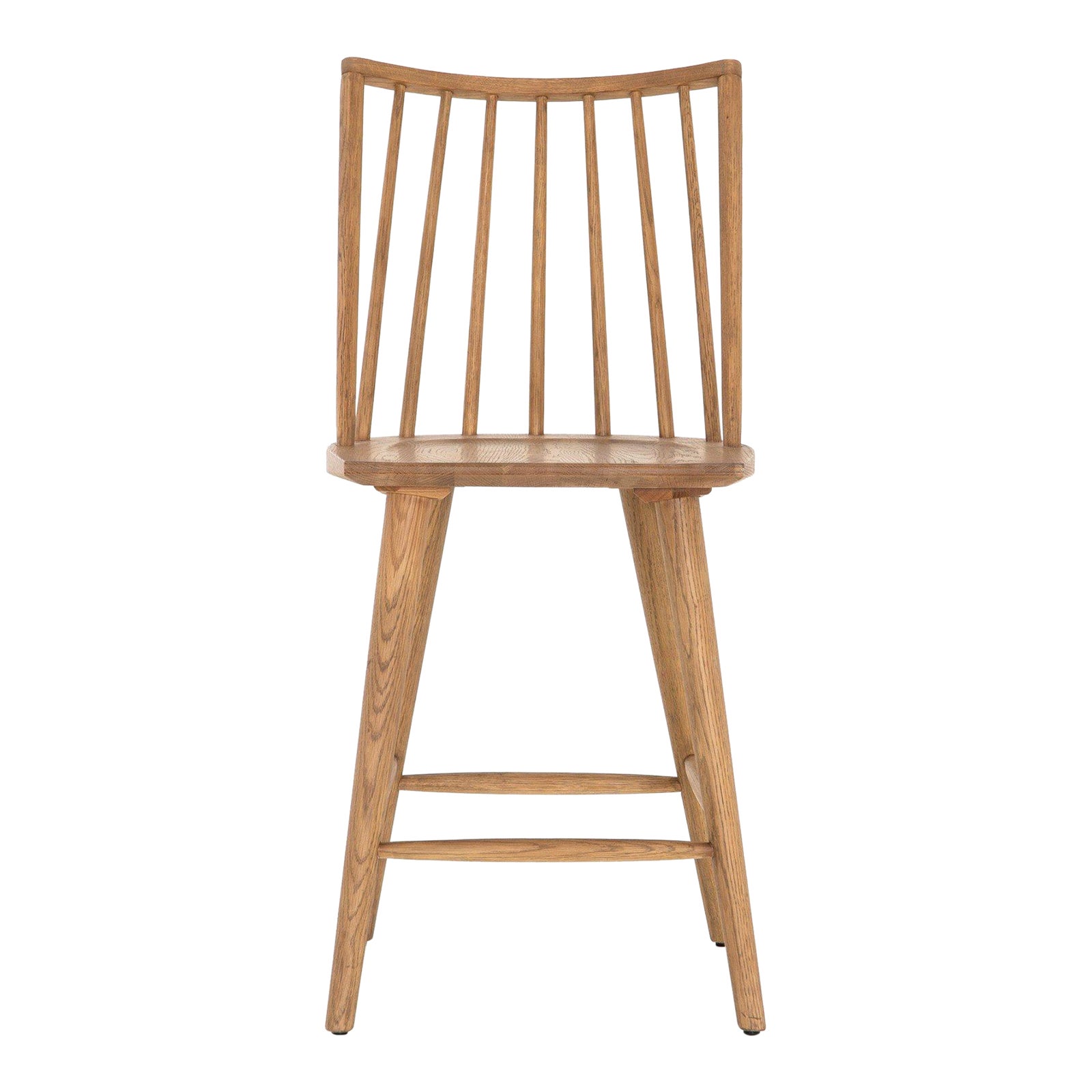 Four Hands Lewis Windsor Counter Stool - Sandy Oak | Chairish