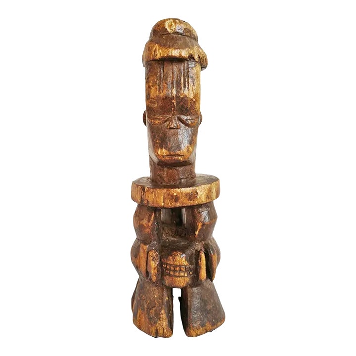 Vintage African Colonial Wood Figure | Chairish