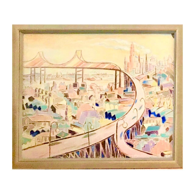 Vintage Mid-Century Modern Aerial Views Philadelphia Riverfront ...