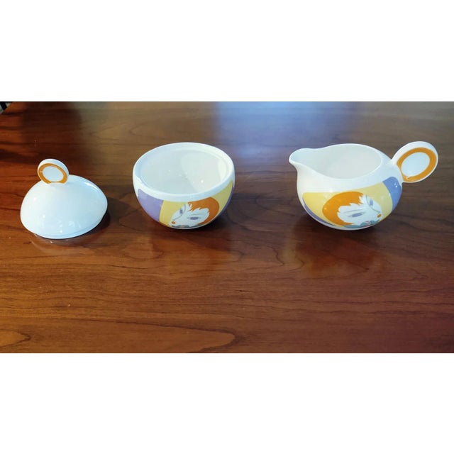 1980s “Visage” Salad Plates and a Cream and Sugar Set by Larry Laslo ...