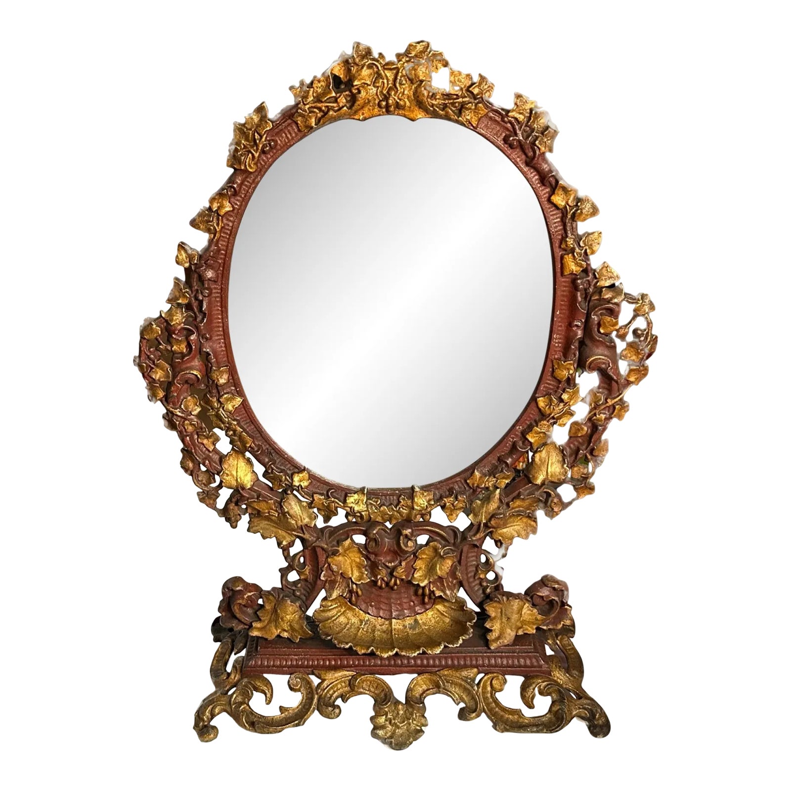 Mid 19th Century Victorian Cast Iron Polychrome Hinged Rococo -Style ...