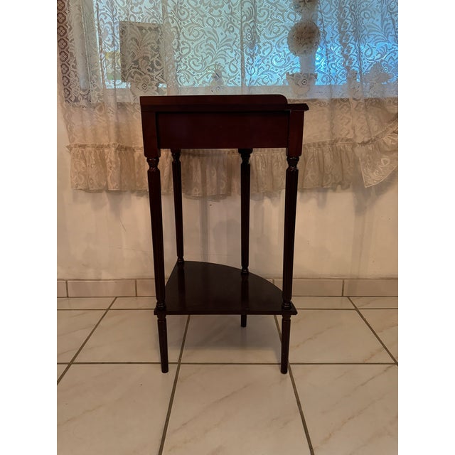 1980s Vintage Bombay Co. Corner Accent Table | Chairish