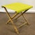 Vintage 1980s Upscale Bamboo X-Base Camp Stool With Chartreuse Canvas ...