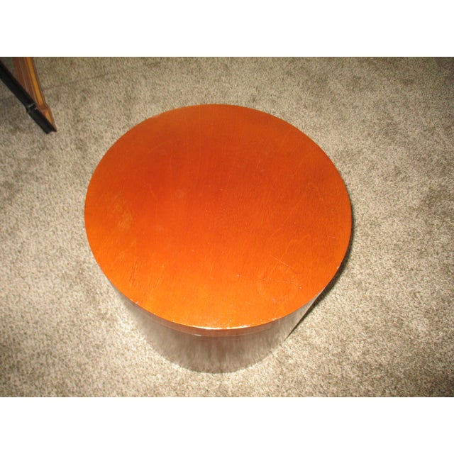 1970s Mid Century Paul Mayen for Habitat Intrex Walnut Drum Table ...