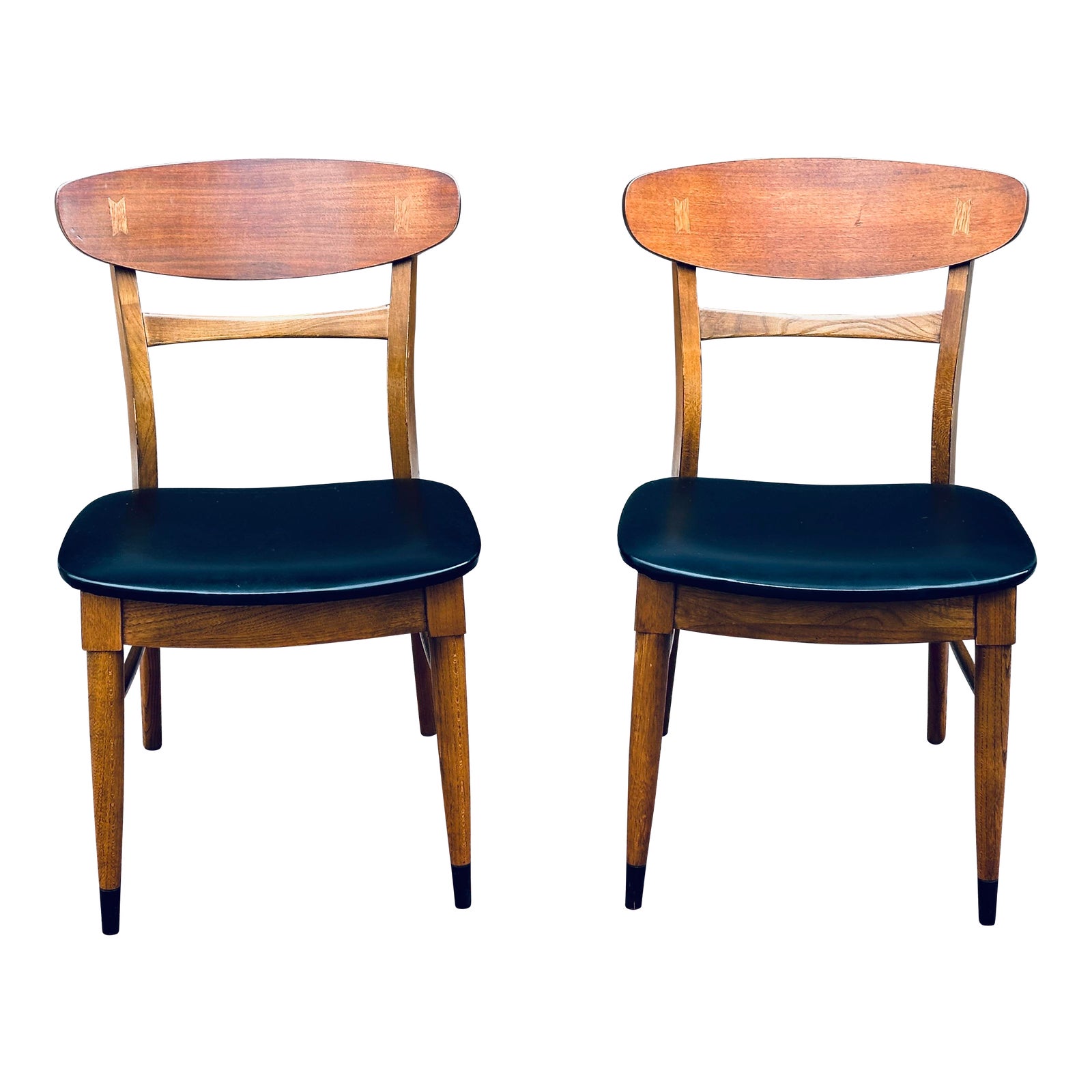 Mid-Century Modern Lane Acclaim Dining Side Chairs - a Pair | Chairish