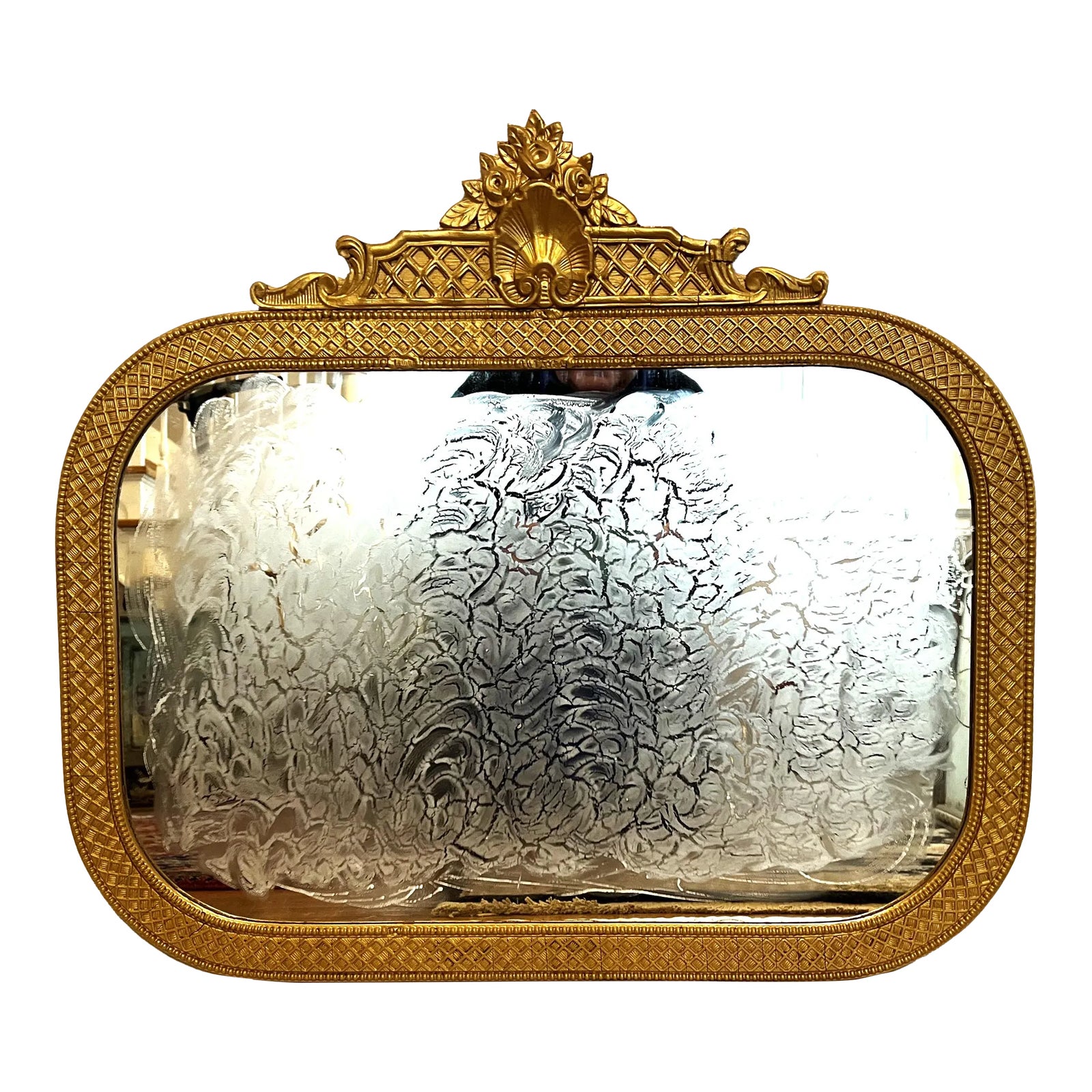 19th Century Louis Phillipe Carved Giltwood Wall Mirror | Chairish