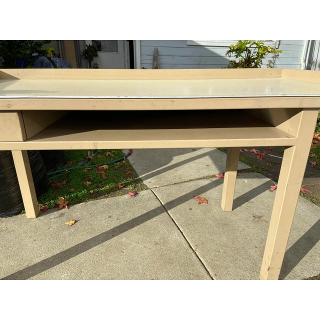 1980s Vintage Industrial Lab Metal Desk Table | Chairish