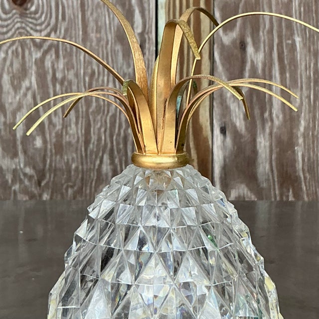 Vintage Cut Glass Pineapple Box | Chairish