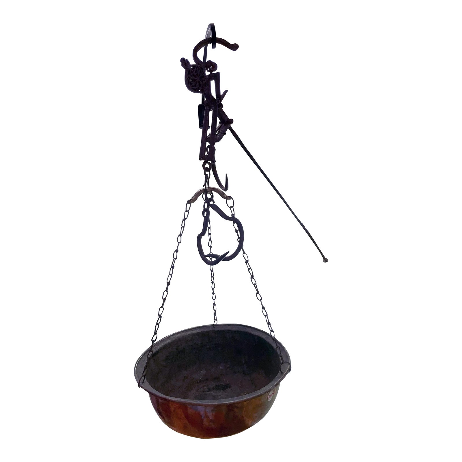 Antique Greek Decorative Steelyard Weighing Instrument | Chairish