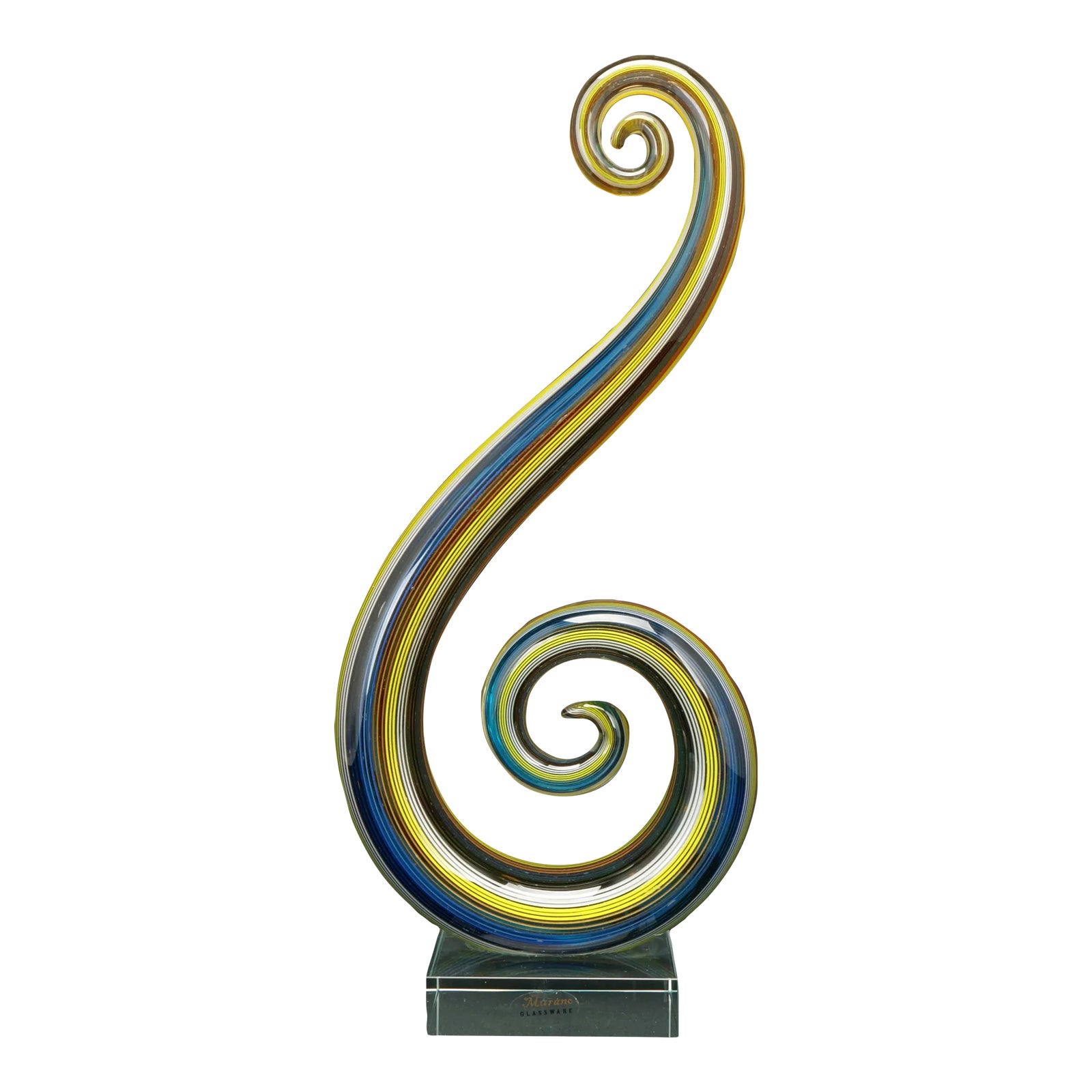 Vintage Murano Style Badash Crystal Glass Sculpture | Chairish