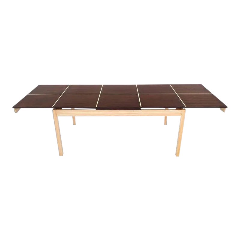 Two Tone Dining Table With Two Leaves | Chairish