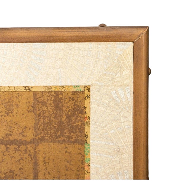 Robert Crowder Japanese Hand-Painted Six Panel Screen | Chairish