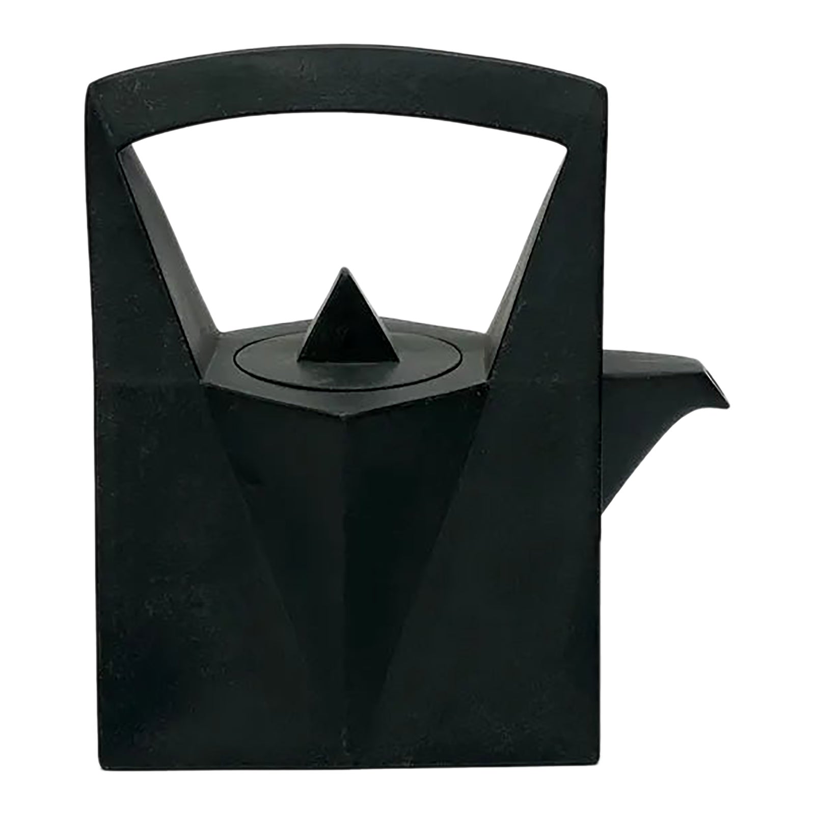 Rare 1980s Matte Black Geometric Yixing Teapot Designed by Gerald ...