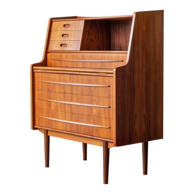 1960s Danish Mid-Century Modern Multifunctional Secretaire With Hidden ...