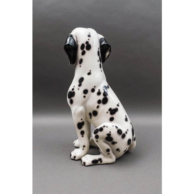 Vintage MCM Italian Glazed Ceramic Pottery Dalmation Dog Sculpture 15 1 ...