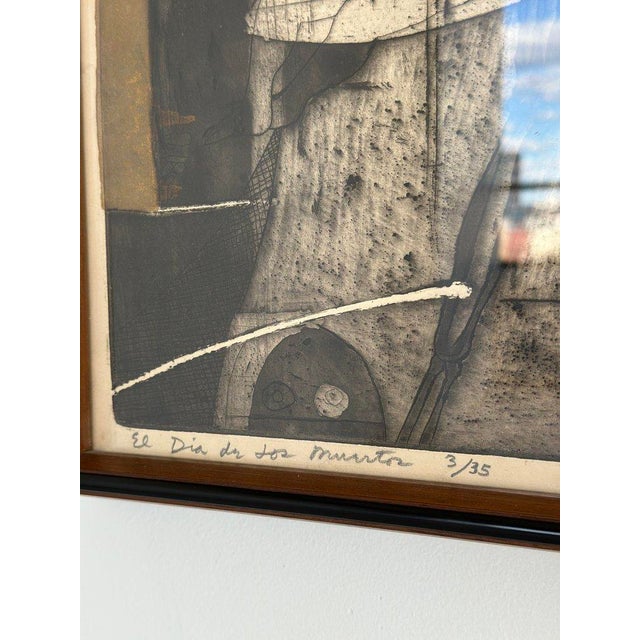 Vintage Mid-Century "El Dia De Los Muertos" Color Intaglio by Harry ...