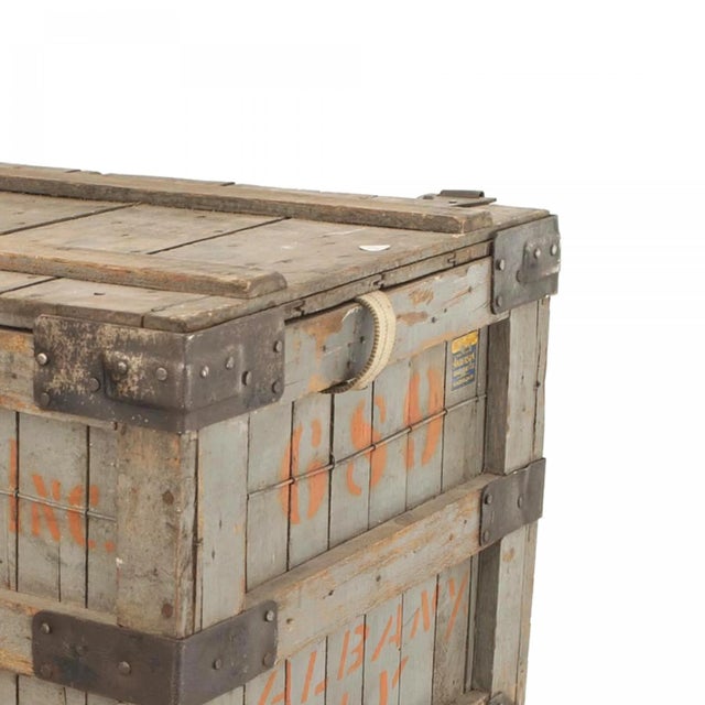 American Country Slat Trunk | Chairish