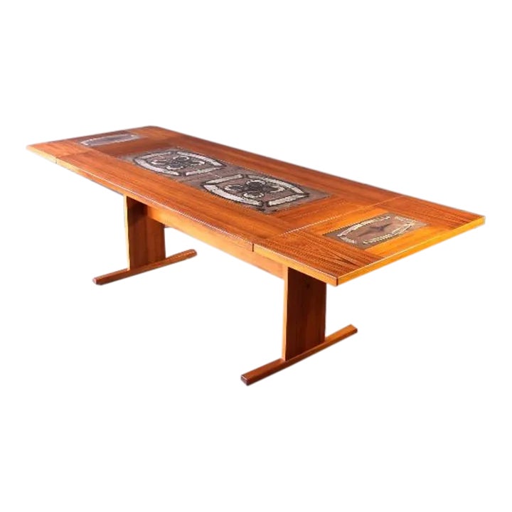 1970s Mid Century Danish Teak Tile Drop Leaf Dining Table by Gangso ...
