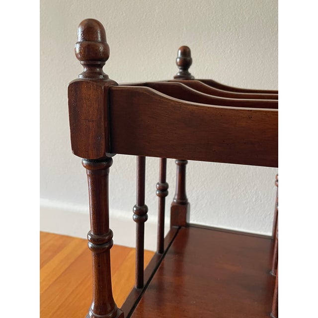 Mid 20th Century Vintage Mahogany Wood Canterbury Magazine Rack on ...