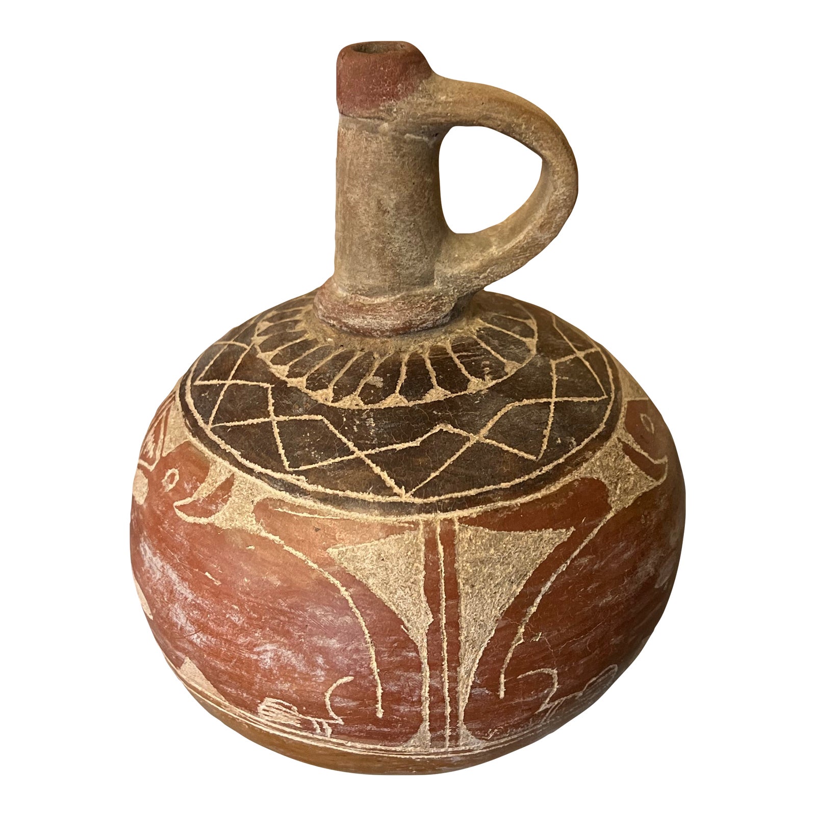 Vintage Handmade African Pottery Vase | Chairish