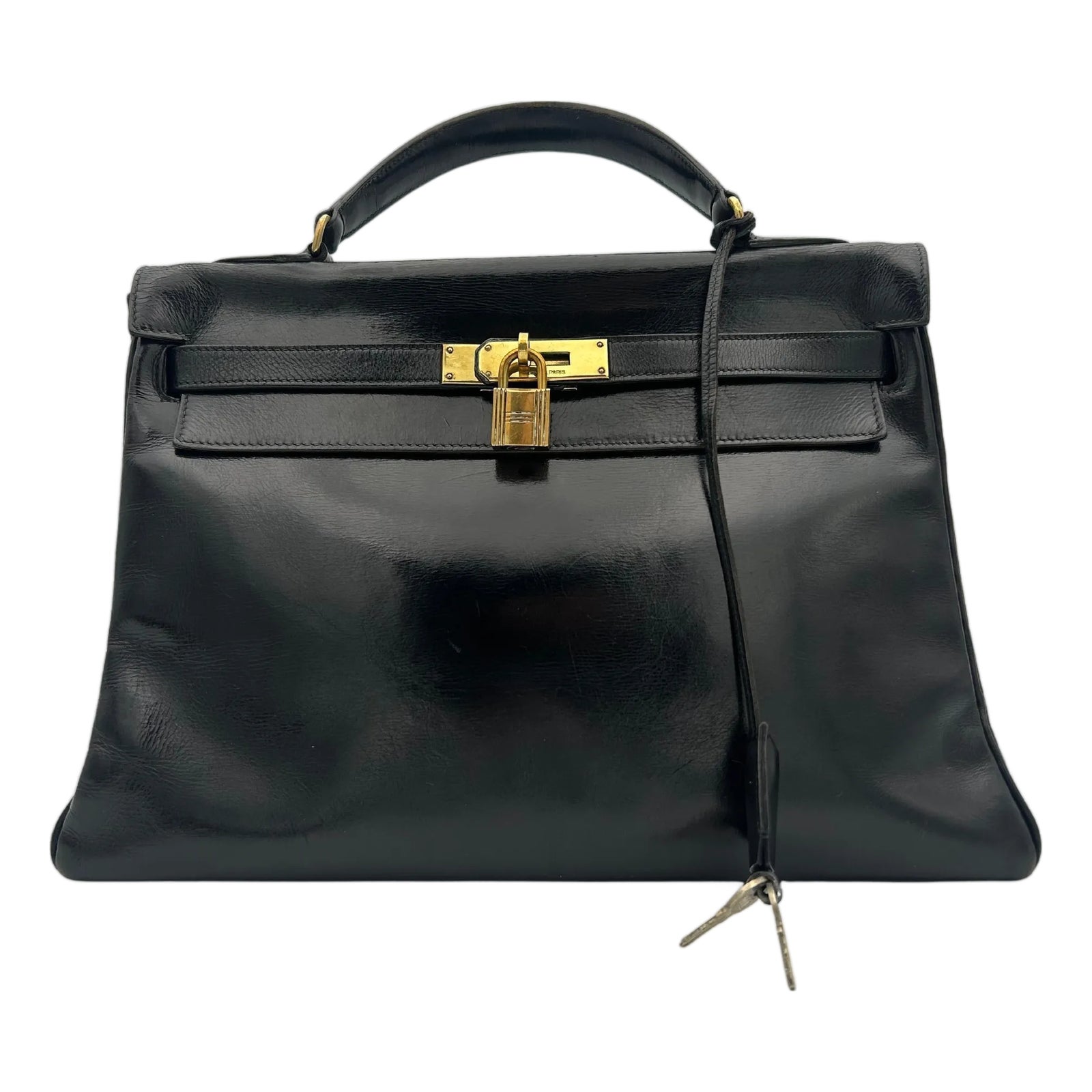 Hermès Black Box Leather Kelly 1996 | Chairish