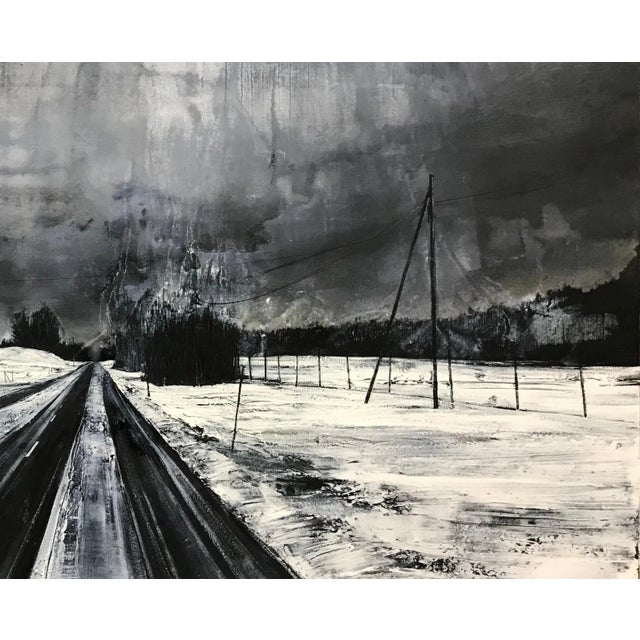 Mark Thompson, Black & White Atmospheric Landscape Painting by ...