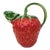 Vintage Italian Ceramic Strawberry Pitcher | Chairish