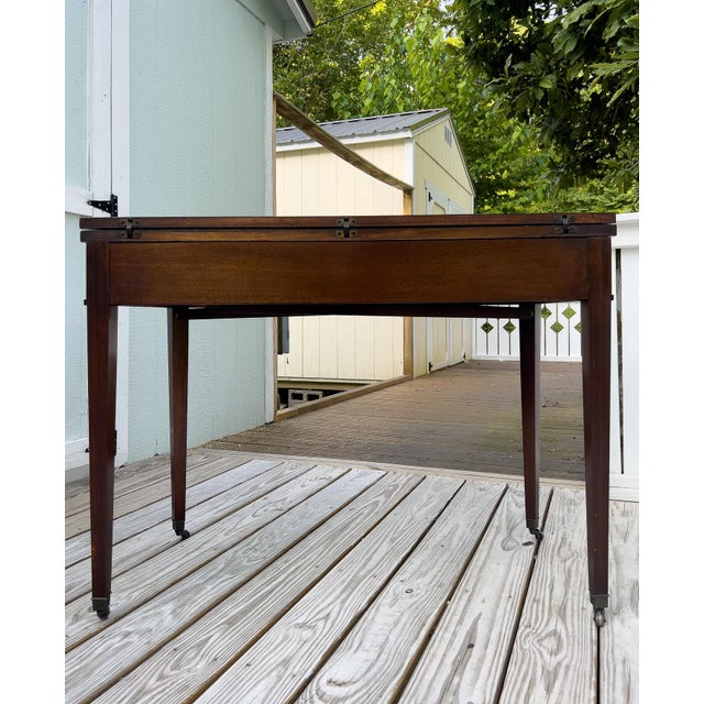 1920s Antique Federal Style Mahogany Flip Top Expanding Console Game ...