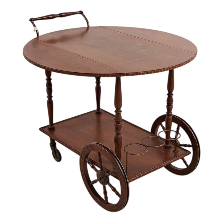 Italian Wooden Food and Drinks Trolley | Chairish