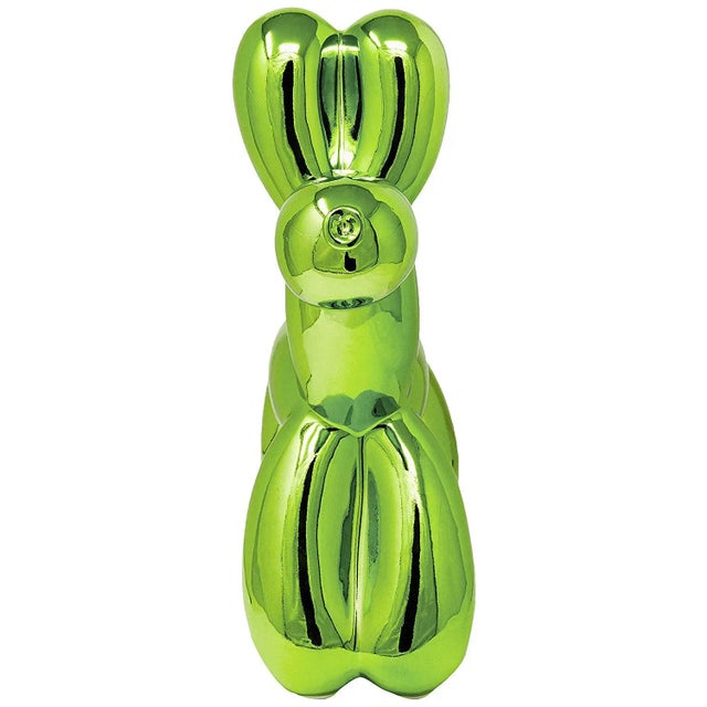 Interior Illusions Plus Green Balloon Dog Bank - 12" Tall | Chairish