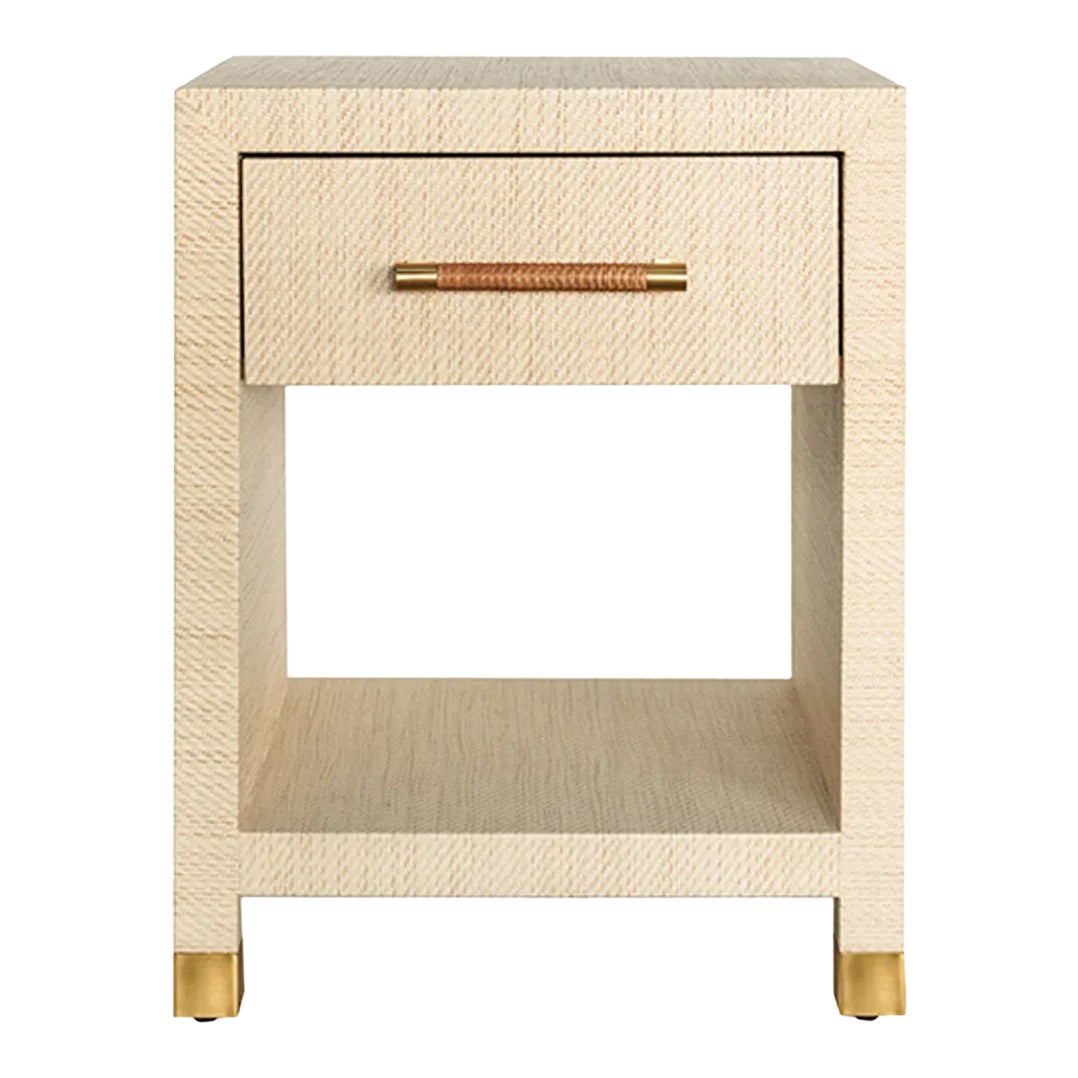 Matthew Izzo Home - Pelham Grasscloth Side Table With Once Drawer and ...
